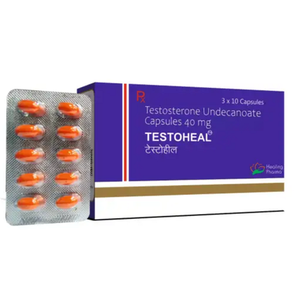 Buy Testoheal Cap 30 tabs EU - Testosterone Undecanoate from Healing Pharma